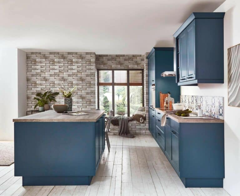 Blaue Kuche Landhausstil